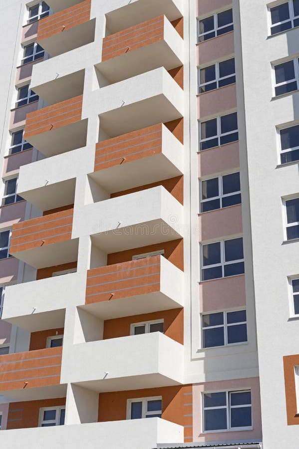 Modern Panel Apartment Building Stock Photo - Image of housing ...