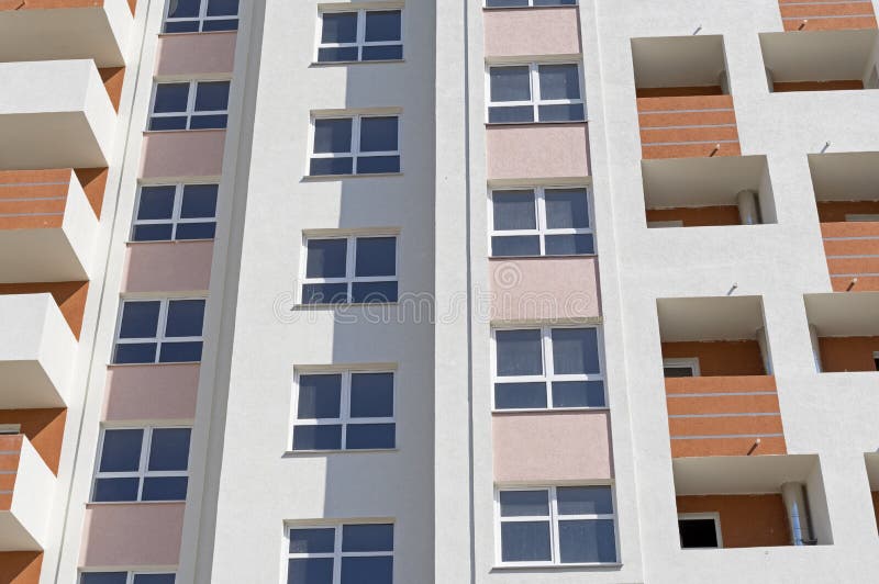 Modern Panel Apartment Building Stock Photo - Image of residential ...