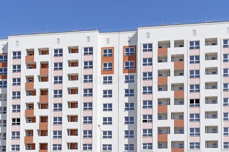 Modern Panel Apartment Building Stock Photo - Image of multistory ...