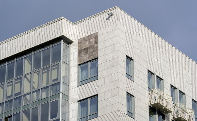 Modern Panel Apartment Building Stock Image - Image of complex, city ...