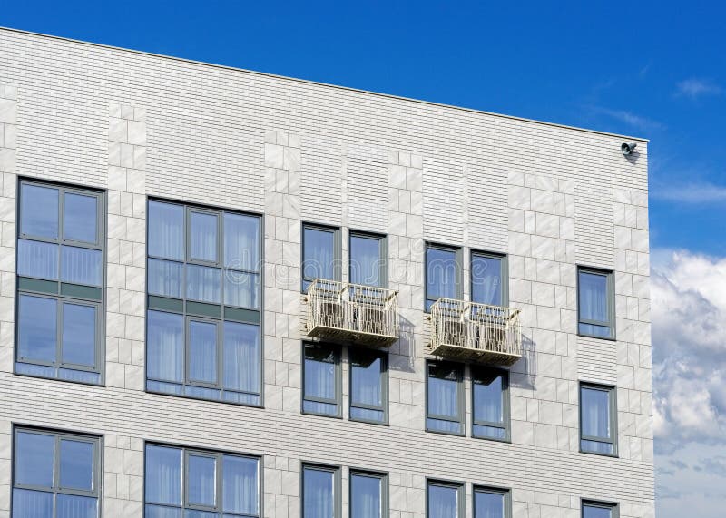 Modern Panel Apartment Building Stock Photo - Image of town, technology ...