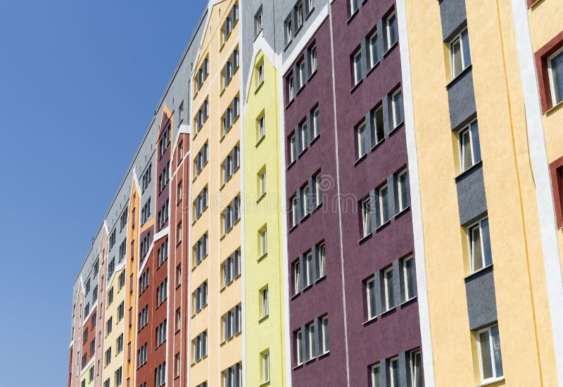 Modern Panel Apartment Building Stock Image - Image of residential ...