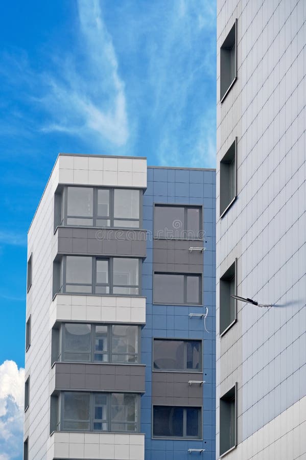 Modern Panel Apartment Building Stock Photo - Image of street ...