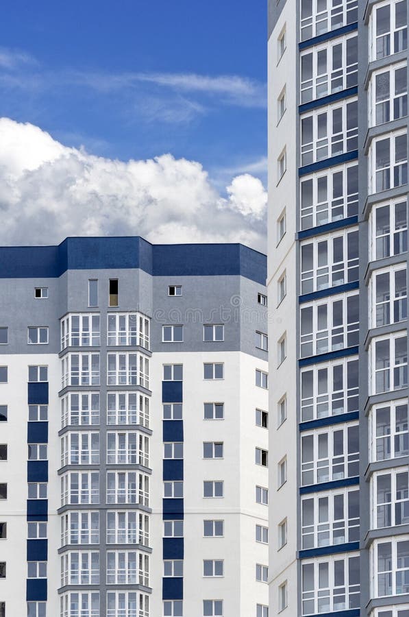 Modern Panel Apartment Building Stock Image - Image of building, urban ...