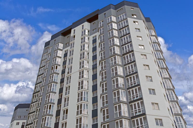 Modern Panel Apartment Building Stock Image - Image of multicolor ...