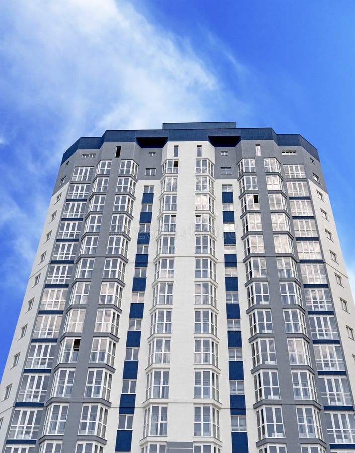 Modern Panel Apartment Building Stock Photo - Image of ventilated, wall ...