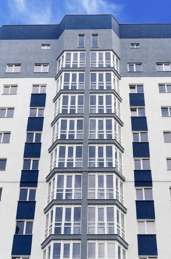 Modern Panel Apartment Building Stock Image - Image of multi, apartment ...