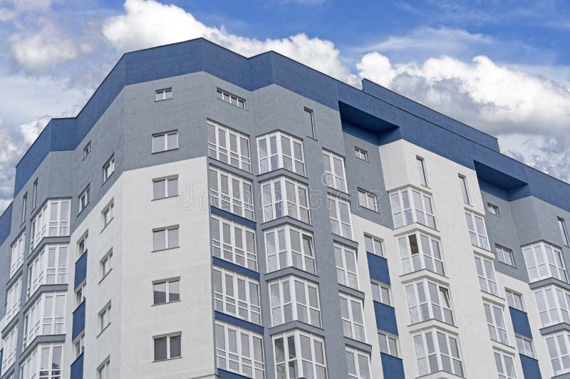 Modern Panel Apartment Building Stock Image - Image of multicolor ...