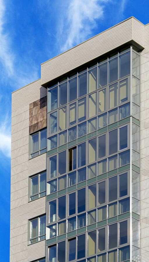 Modern Panel Apartment Building Stock Image - Image of complex ...