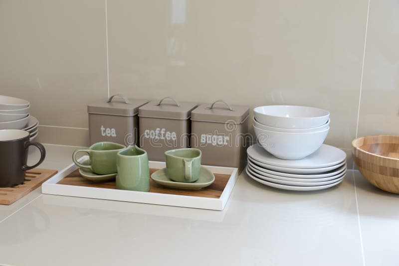 Modern pantry with utensil stock photo. Image of interior - 50112648