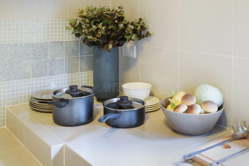 Modern Pantry with Utensil in Kitchen Stock Image - Image of cooking ...