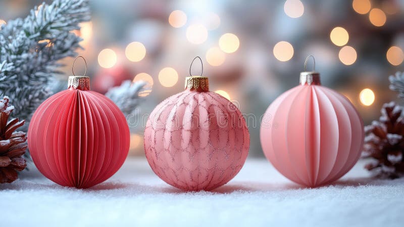 Modern Paper Christmas Ornament Stock Illustration - Illustration of ...