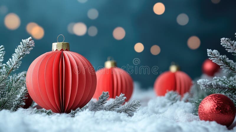 Modern Paper Christmas Ornament Stock Illustration - Illustration of ...