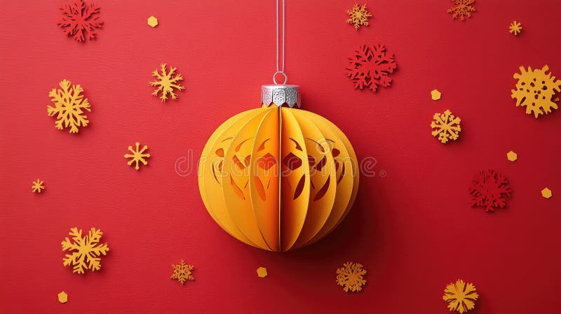 Modern Paper Christmas Ornament Stock Illustration - Illustration of ...