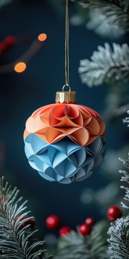 Modern Paper Christmas Ornament Stock Illustration - Illustration of ...