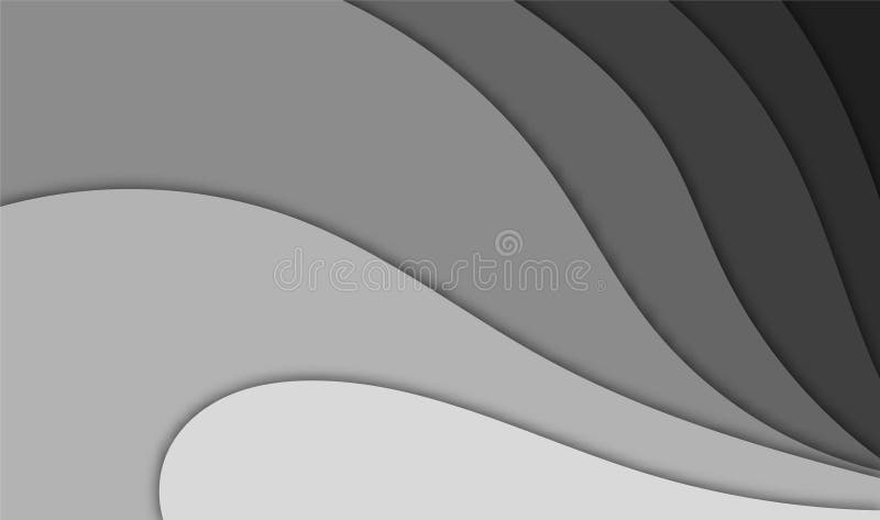 Modern Paper Cut Grey Background. 3D Abstract Paper Art Style, Flyers ...