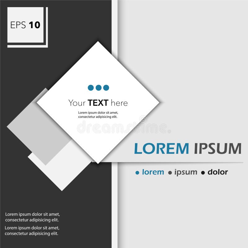 Modern Paper Cut Poster with Text Box Frame Layout Stock Vector ...