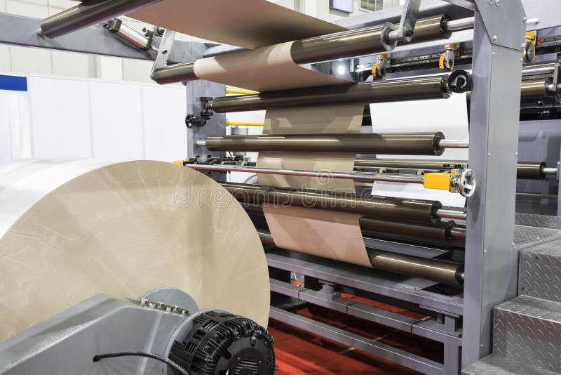 Modern Paper Cutting Machine Stock Photo - Image of motor, offset ...