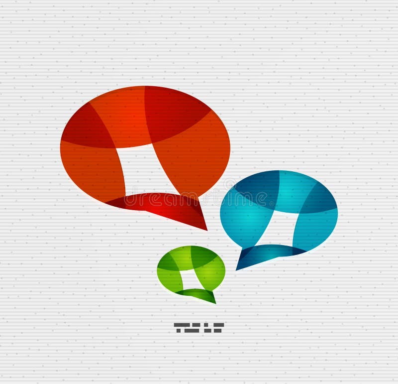 Modern Paper Design Chat Concept Stock Vector - Illustration of sign ...