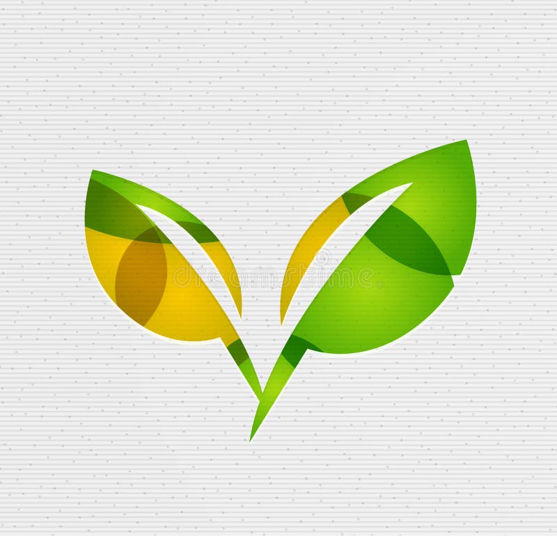 Modern Paper Design Eco Leaves Concept Stock Vector - Illustration of ...