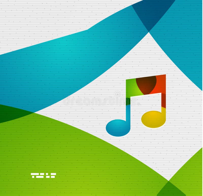 Modern Paper Design Music Concept Stock Vector - Illustration of ...