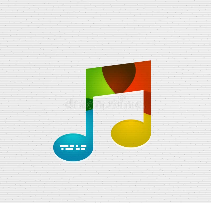 Modern Paper Design Music Concept Stock Vector - Illustration of item ...