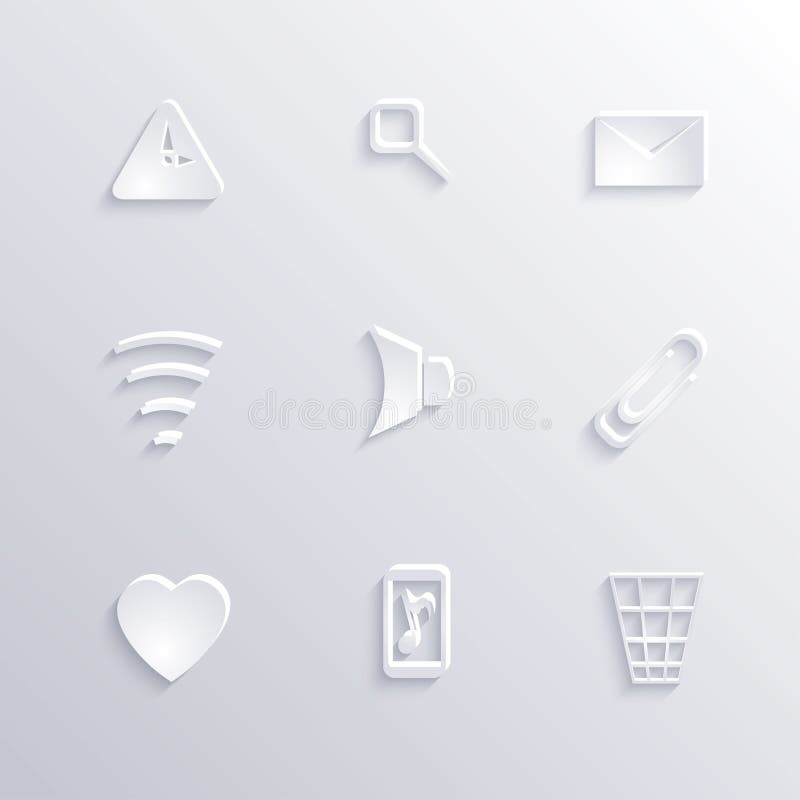 Modern Paper Icon Set, Vector Collection with Long Stock Vector ...