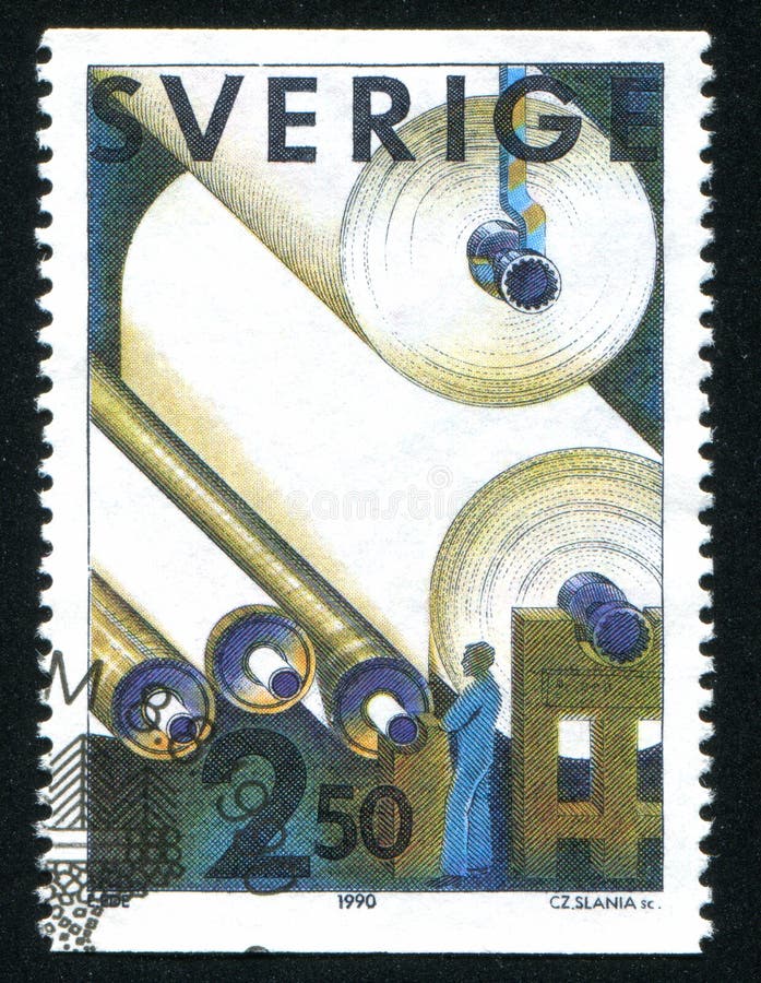 Modern paper production editorial stock image. Image of mechanism ...