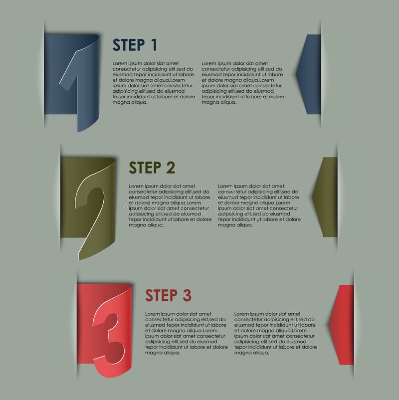 Modern Color Paper Progress Option Background Stock Illustrations – 801 ...