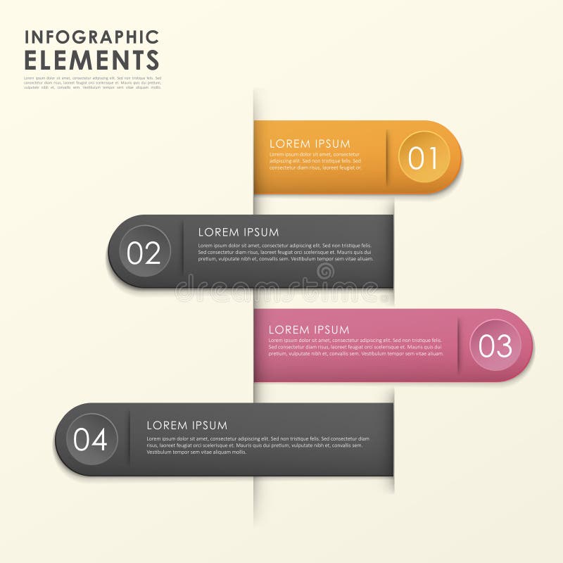 Modern Paper Texture Bookmark Infographic Elements Stock Vector ...