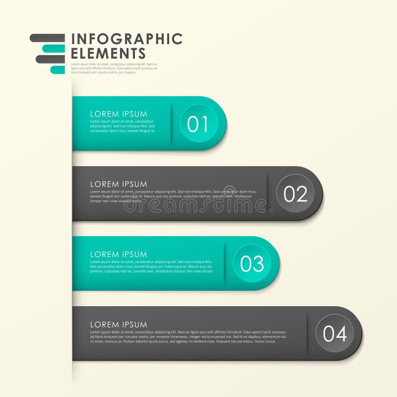 Modern Paper Texture Bookmark Infographic Elements Stock Vector ...