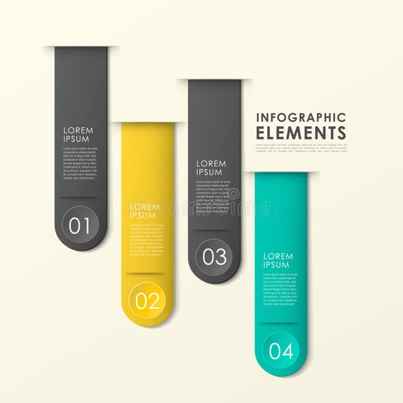 Modern Paper Texture Bookmark Infographic Elements Stock Vector ...
