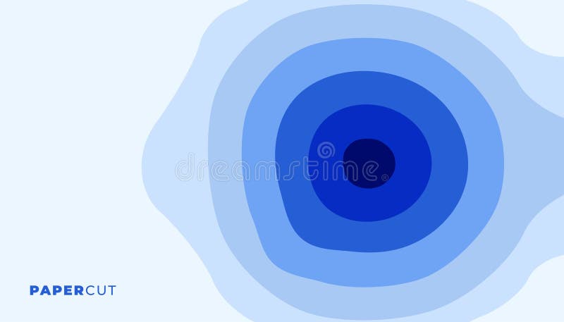 Modern Papercut Fluid Shape Layout in Origami Art Stock Vector ...