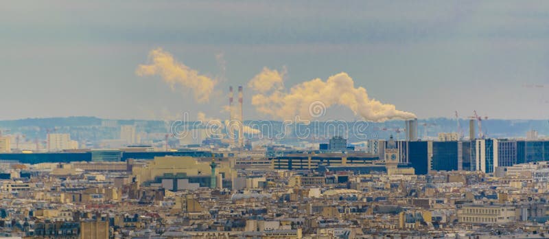 Modern paris aerial view stock image. Image of europe - 254322389