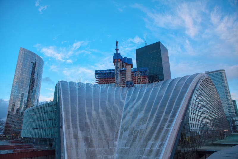 Modern Paris buildings editorial photo. Image of tall - 142787406