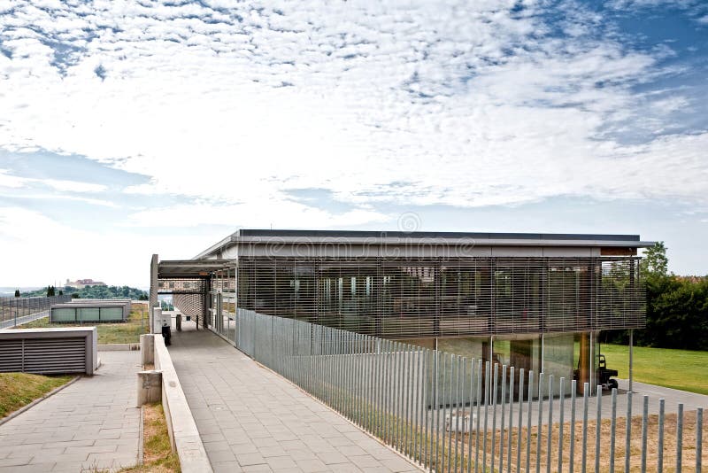 Modern park and building stock image. Image of stone - 52376867