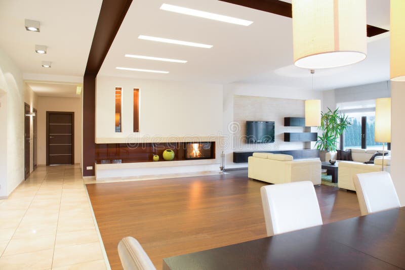 Modern parter house stock photo. Image of comfortable - 53535496