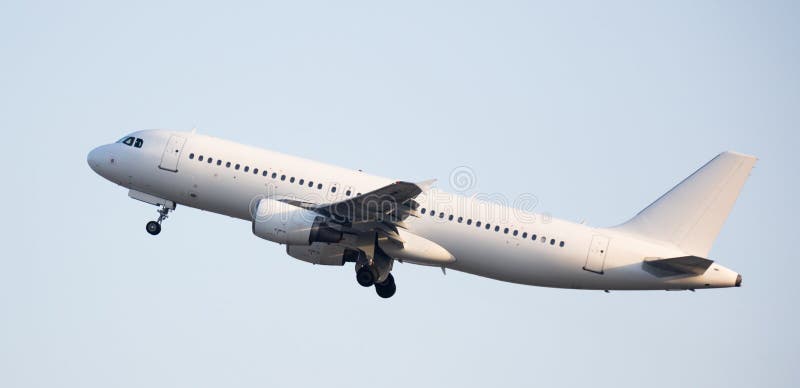 Modern Passenger Airliner on Takeoff in Sky Stock Photo - Image of ...