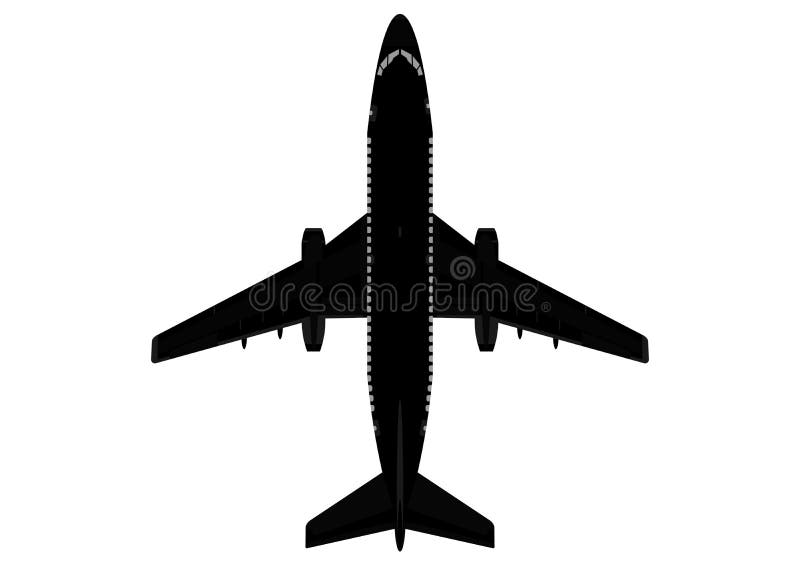 Modern passenger jet. stock vector. Illustration of element - 117724192