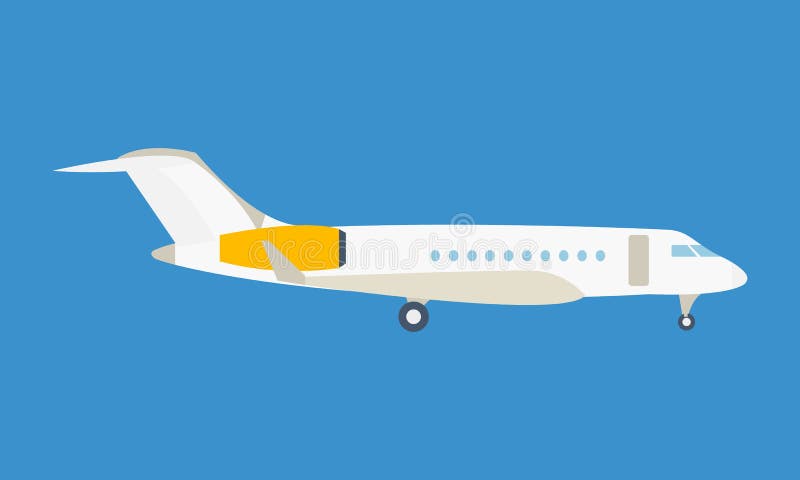 Modern Passenger Plane, on a Light Background. Stock Vector ...