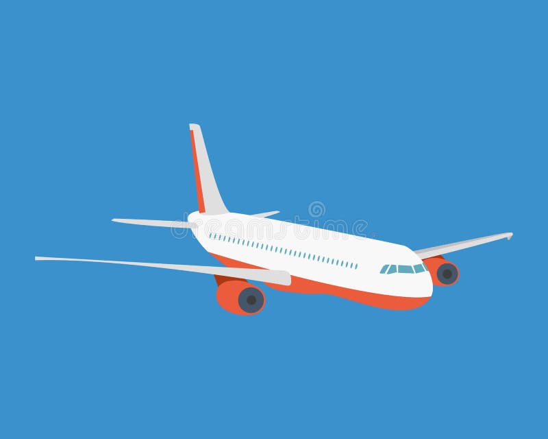 Modern Passenger Plane, on a Light Background. Stock Vector ...