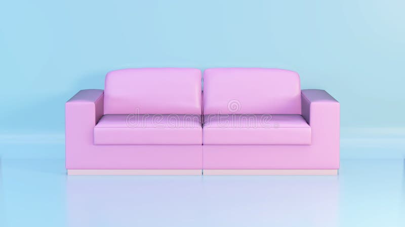 Modern Pastel Color Sofa in Studio Background Stock Photo - Image of ...
