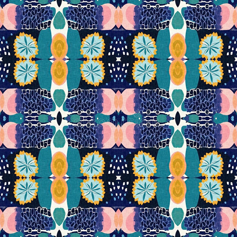 Modern Patchwork Grid Pattern with Fabric Effect Design. Seamless ...