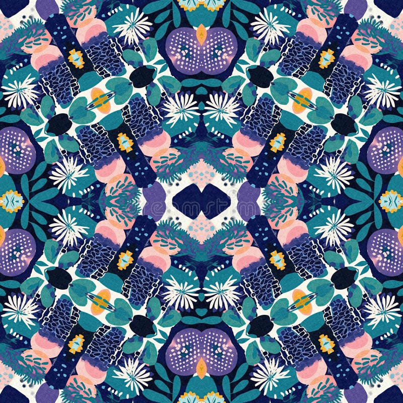 Modern Patchwork Grid Pattern with Fabric Effect Design. Seamless ...