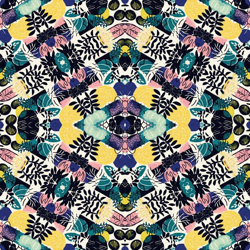 Modern Patchwork Grid Pattern with Fabric Effect Design. Seamless ...