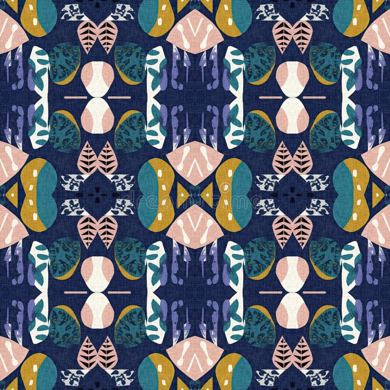 Modern Patchwork Grid Pattern with Fabric Effect Design. Seamless ...