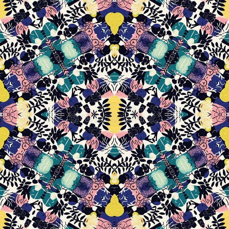 Modern Patchwork Grid Pattern with Fabric Effect Design. Seamless ...