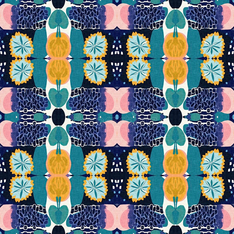 Modern Patchwork Grid Pattern with Fabric Effect Design. Seamless ...