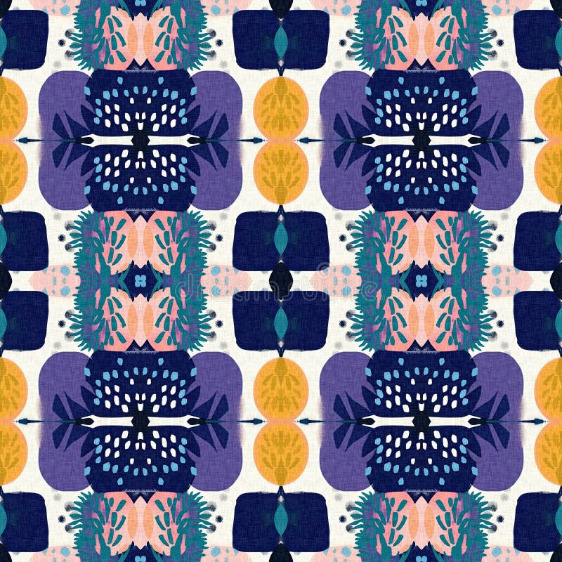 Modern Patchwork Grid Pattern with Fabric Effect Design. Seamless ...