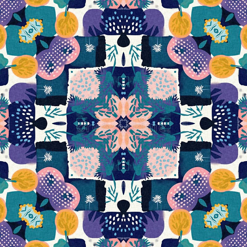 Modern Patchwork Grid Pattern with Fabric Effect Design. Seamless ...